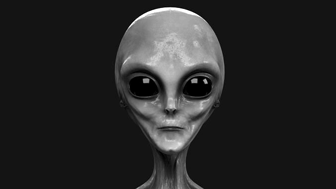 Alien Pbr Low Poly Rigged 3d model