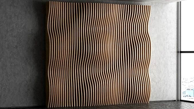 Parametric wall Waves 3d model