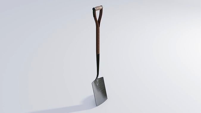 Garden Spade model - Realistic - Low Poly - Game Ready 3d