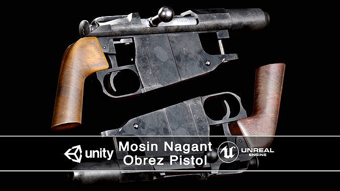Mosin Nagant Obrez Pistol 3d model