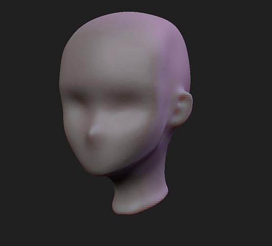 Anime Head Base Mesh 3d Model