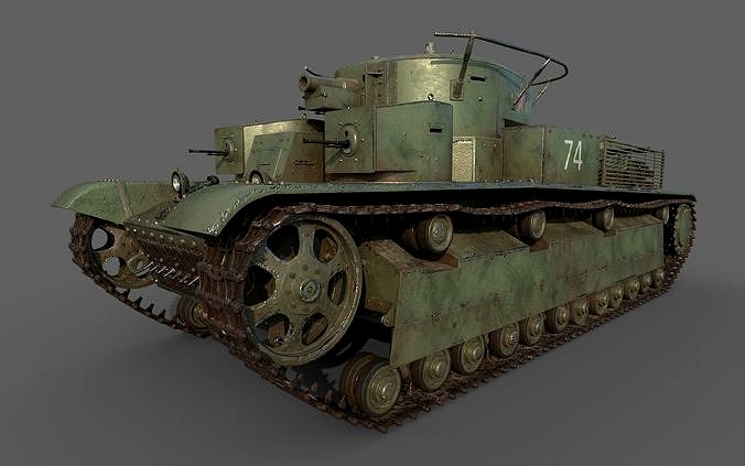 Soviet Medium Tank T28 3d model
