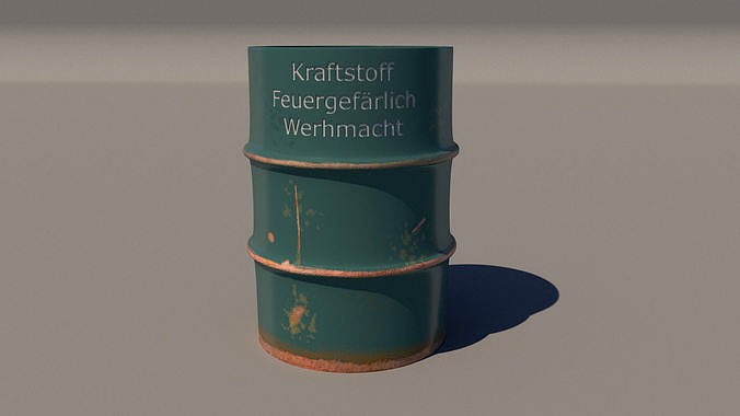 German WW2 Oil Barrel 3d model