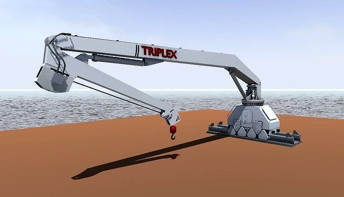 Macgregor Triplex cargo rail crane 3d model