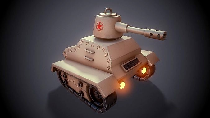 Stylized Tank - Tutorial Included 3d model
