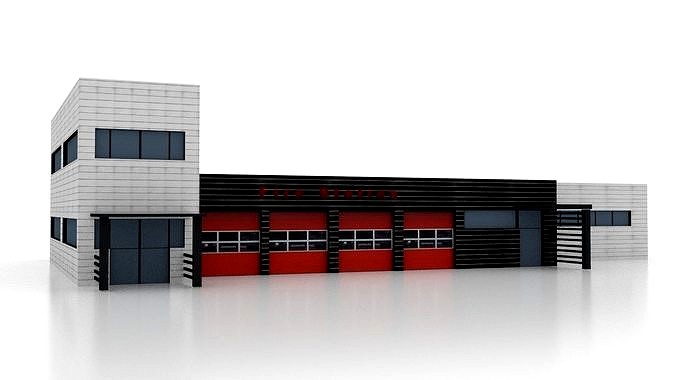 England Fire Station - 1 3d model
