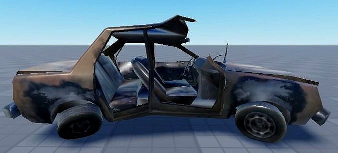 Destroyed Car 3d model