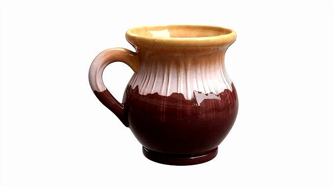 Ceramic jug vintage small 3d model