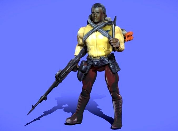 80s RAMBO TURBO FIGURE - 3D SCAN | 3D model