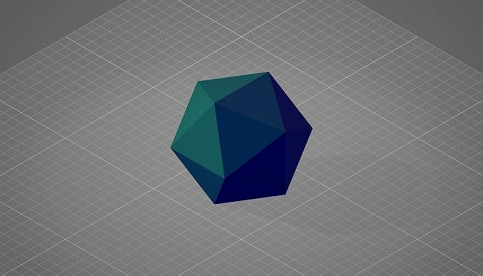 Editable icosahedron | 3D model