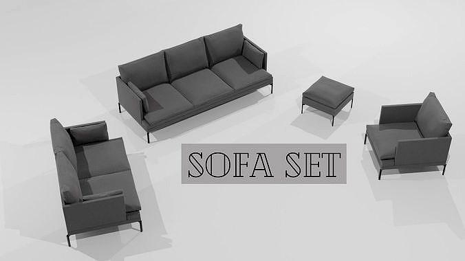Sofa Set 3d Model