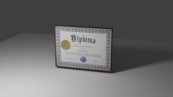 Diploma 3d model