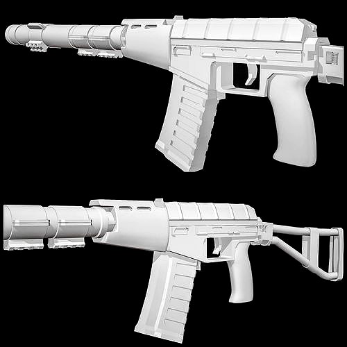 Special automatic rifle AS VAL 3d model
