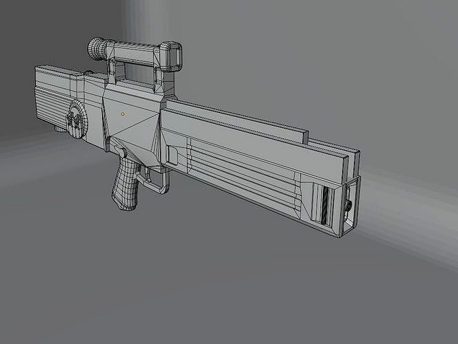 Heckler Koch G11 Prototype Assault Rifle 3d model
