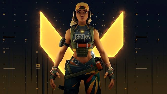 Raze - character from Valorant - textured and rigged 3d model