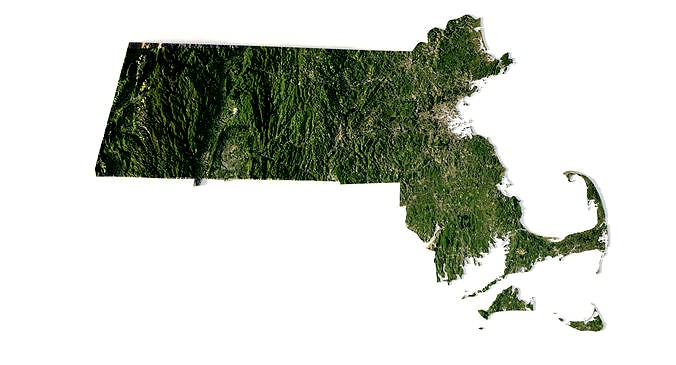 Relief map of Massachusetts 3D model | 3D