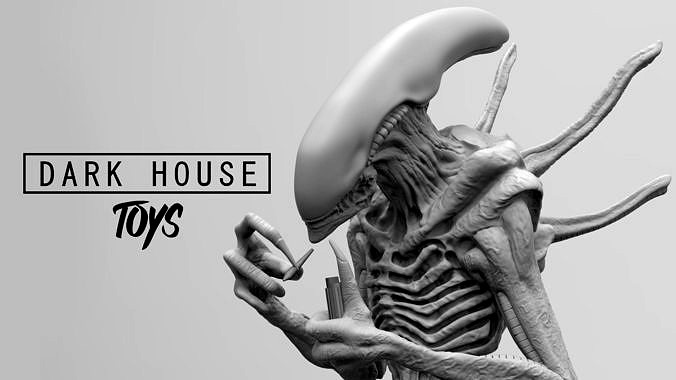 Alien Xenomorph Smoking Joint Tabaco Cigar | 3D model