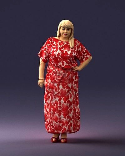 Fat woman 0075 3D Print Ready | 3D model