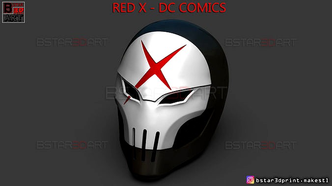 Red X Helmet - DC comics | 3D model