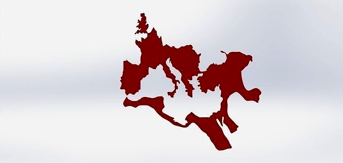 Historical map of the Roman Empire 117 AD Printable | 3D model