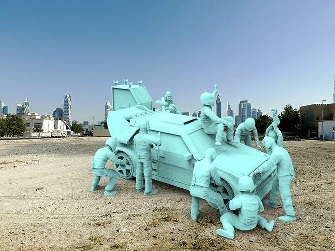 pit crew for rally race team 3d model stl | 3D