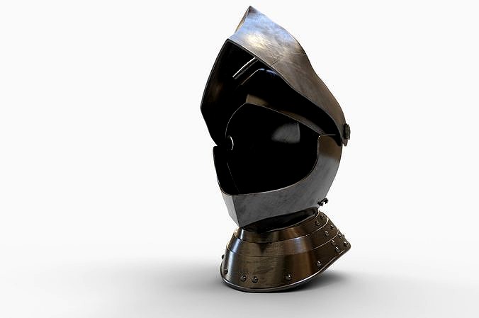 Knights Helmet and Gorget 3d model