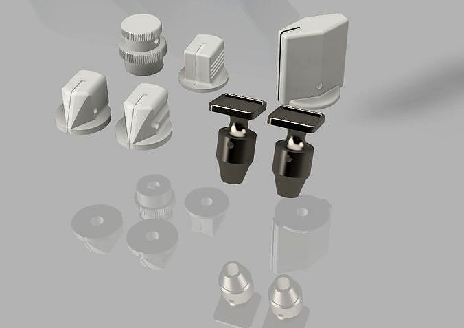 AIRBUS A320 RMP ADIRS knob RUD TRM ENG MASTERS | 3D model