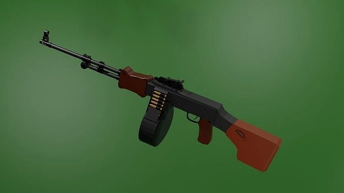 RPD Degtyarev light machine gun 3d model