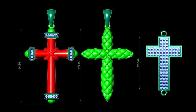 cross pendant | 3D model