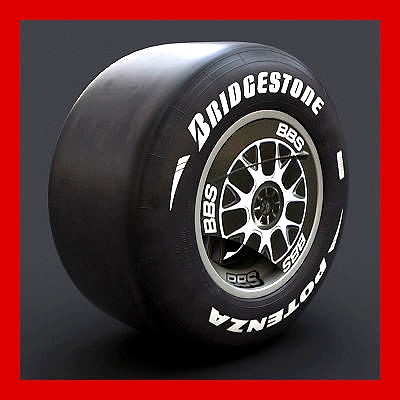 F1 Ferrari F60 Wheel and Slicks 3d model