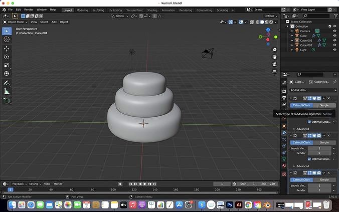 layered cake obj 3d model