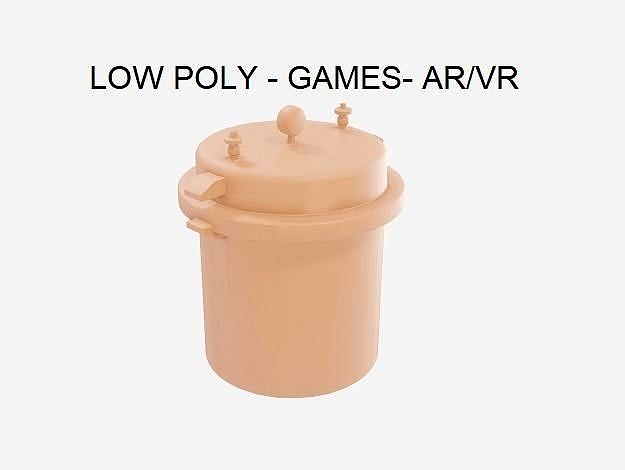 Low Poly Autoclave - Physics Lab 3d model