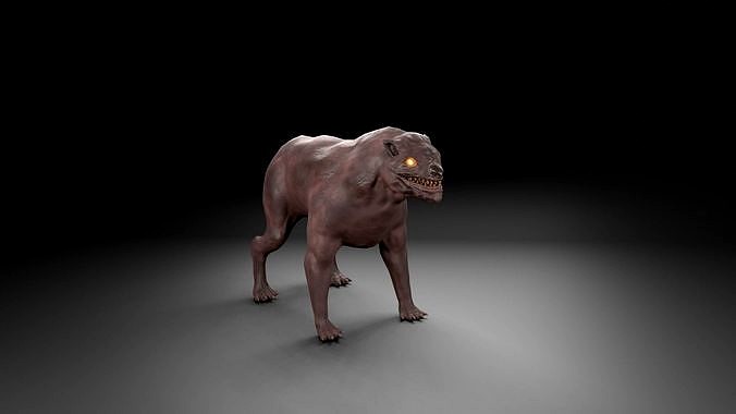 Hellbound creature monster unity unreal engine 3d model
