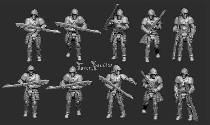Neimoidian Guard Bundle Legion Scale 3d model