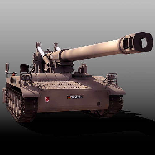 M110 howitzer artillery system 3d model