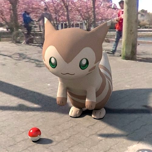Pokemon furret 3d model