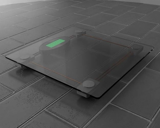 Modern Digital Glass Scale 3d model