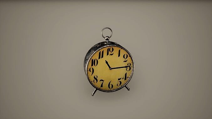 Desk Clock Low poly Game Ready 3d model