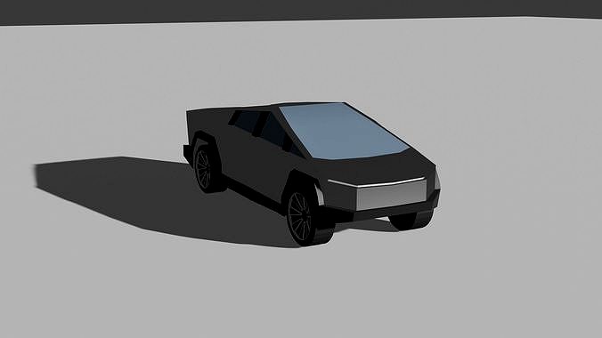 cybertruck low poly model 3d