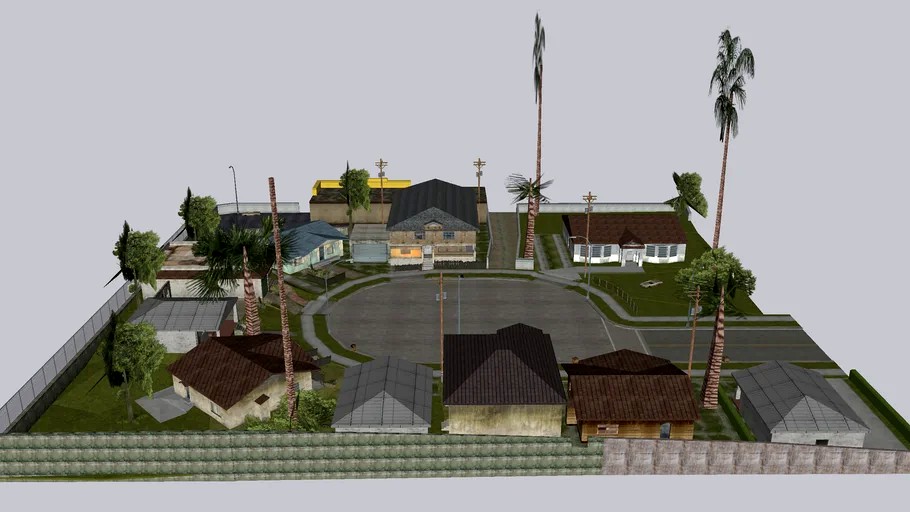GTA San Andreas - Grove Street 3d model