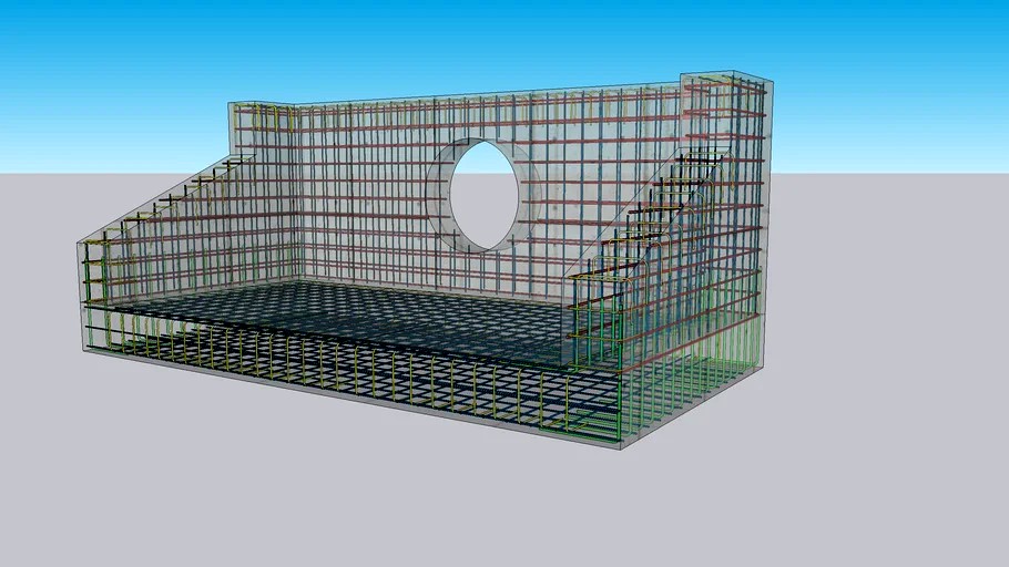 Reinforced Concrete Head wall. 3d model