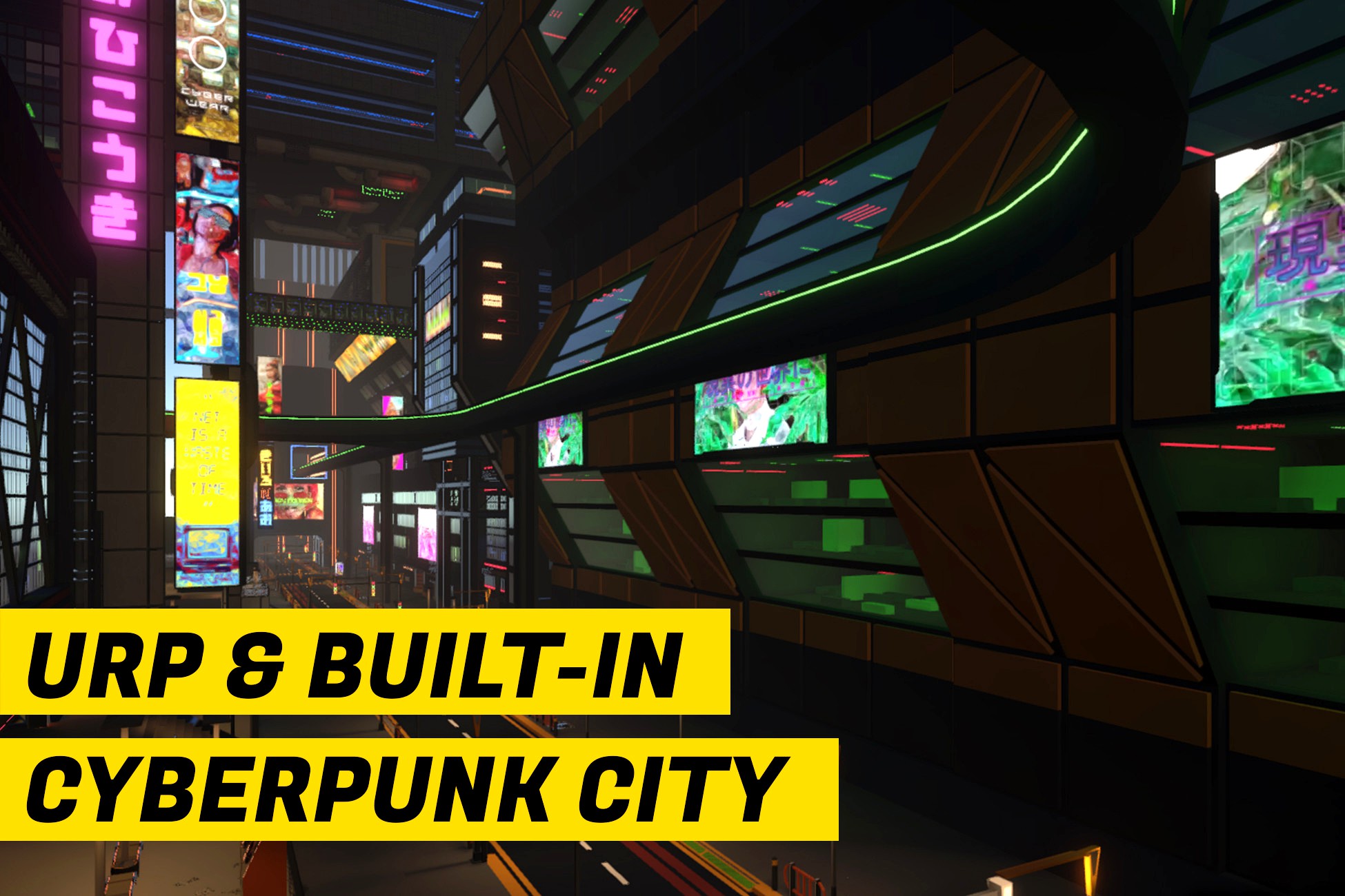 Cyberpunk Downtown - Low Poly 3d model