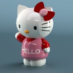 Hello Kitty Keychain 3d model