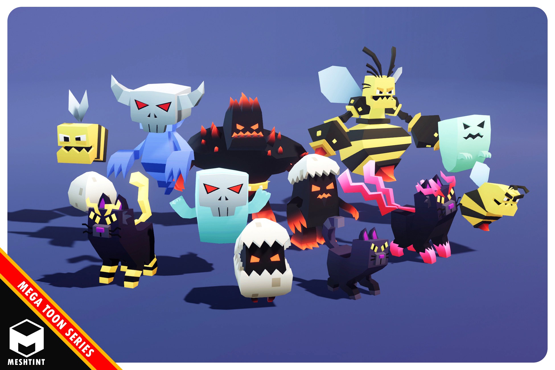 Evolution Monsters Pack 01 Toon Series 3d model
