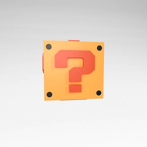 Super Mario Question Box v1 004 3d model
