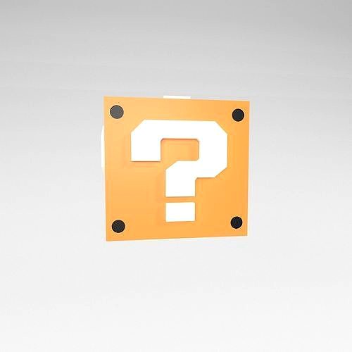 Super Mario Question Box v1 003 3d model