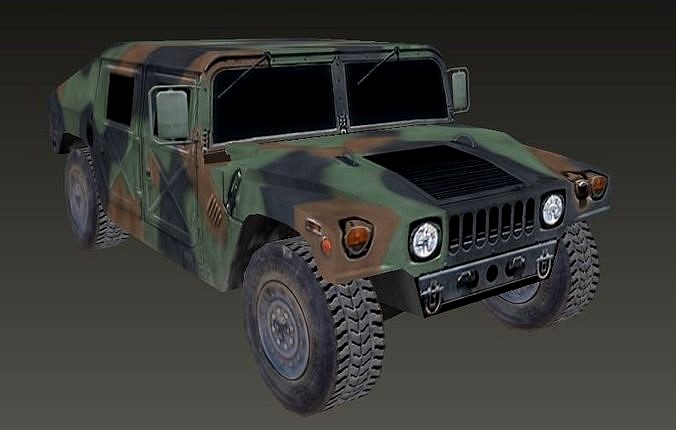 Humvee low-poly 3d model