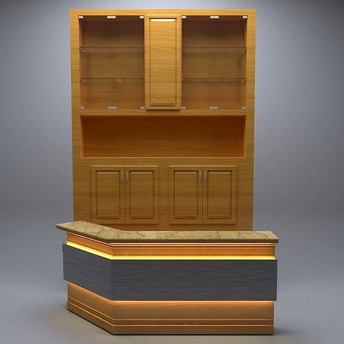Bar counter 3d model