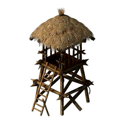 Cottage tribe - watchtower 01 3d model
