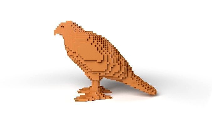 Hawk Minecraft Voxel 3d model